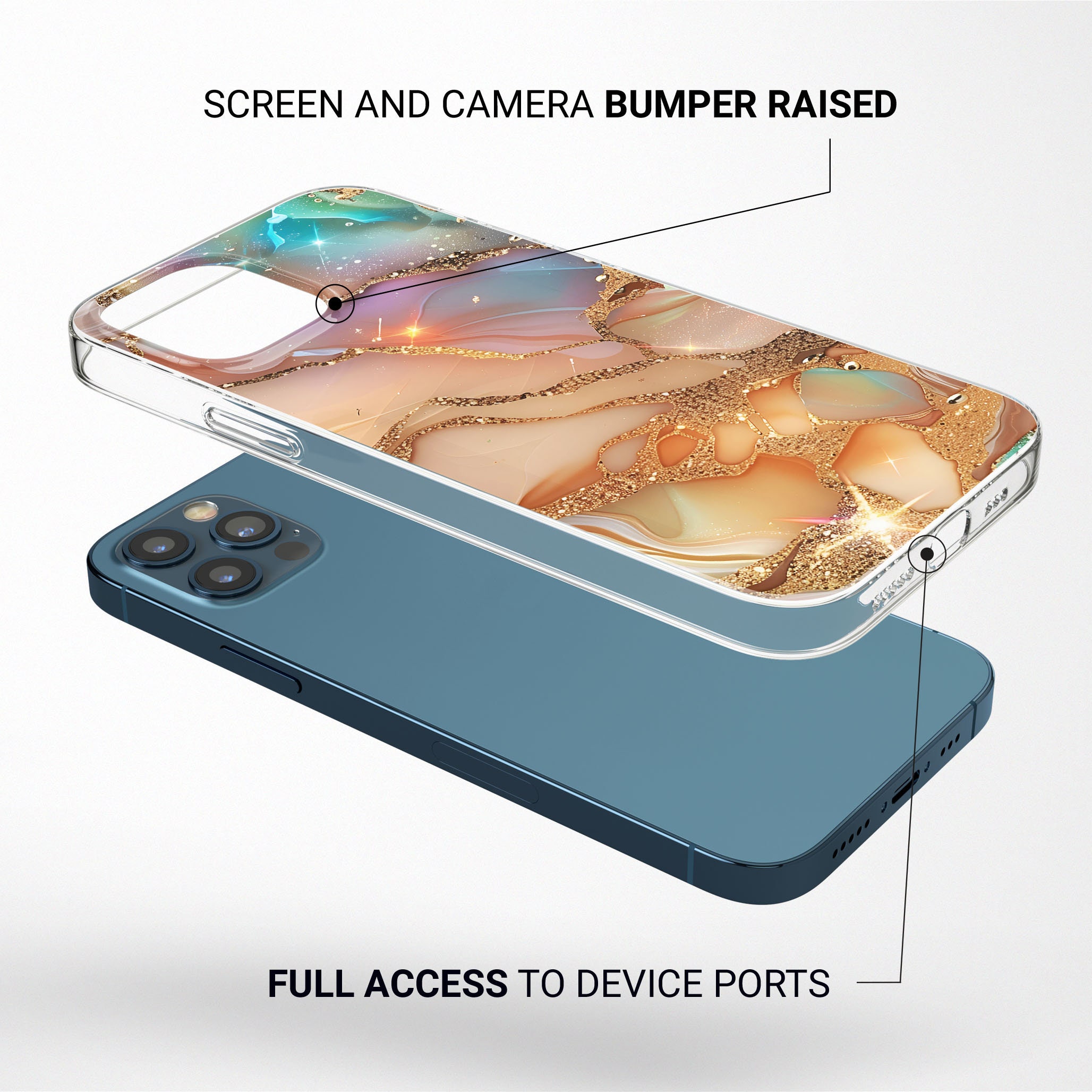 Holographic Glitter Style Case Cover Fits Samsung S24 Ultra S23 Plus ...