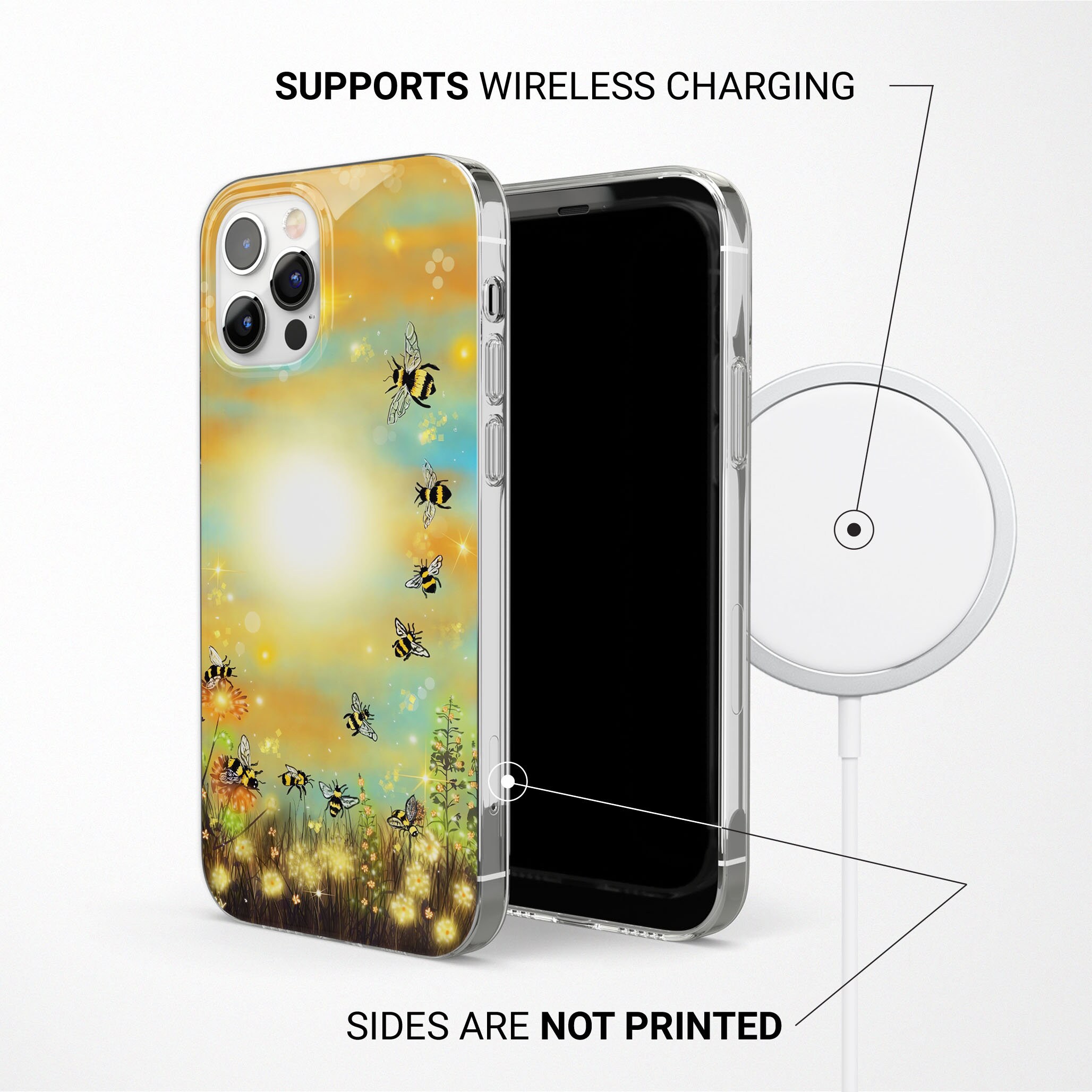 Bee Bumblebee Phone Case Fits Samsung S25 S24 FE S23 Plus S22 S21 S20 ...