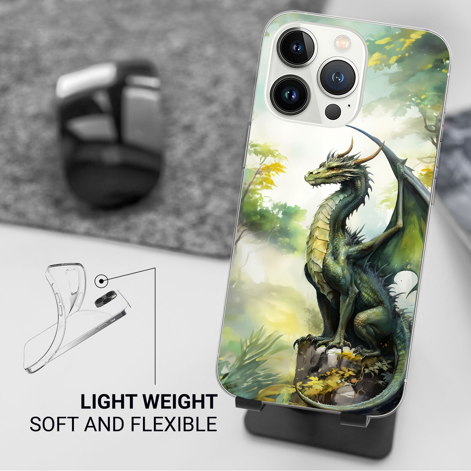 Wooden Dragon Phone Case Fish Cover Fits Samsung S25 S24 FE S23 Plus ...