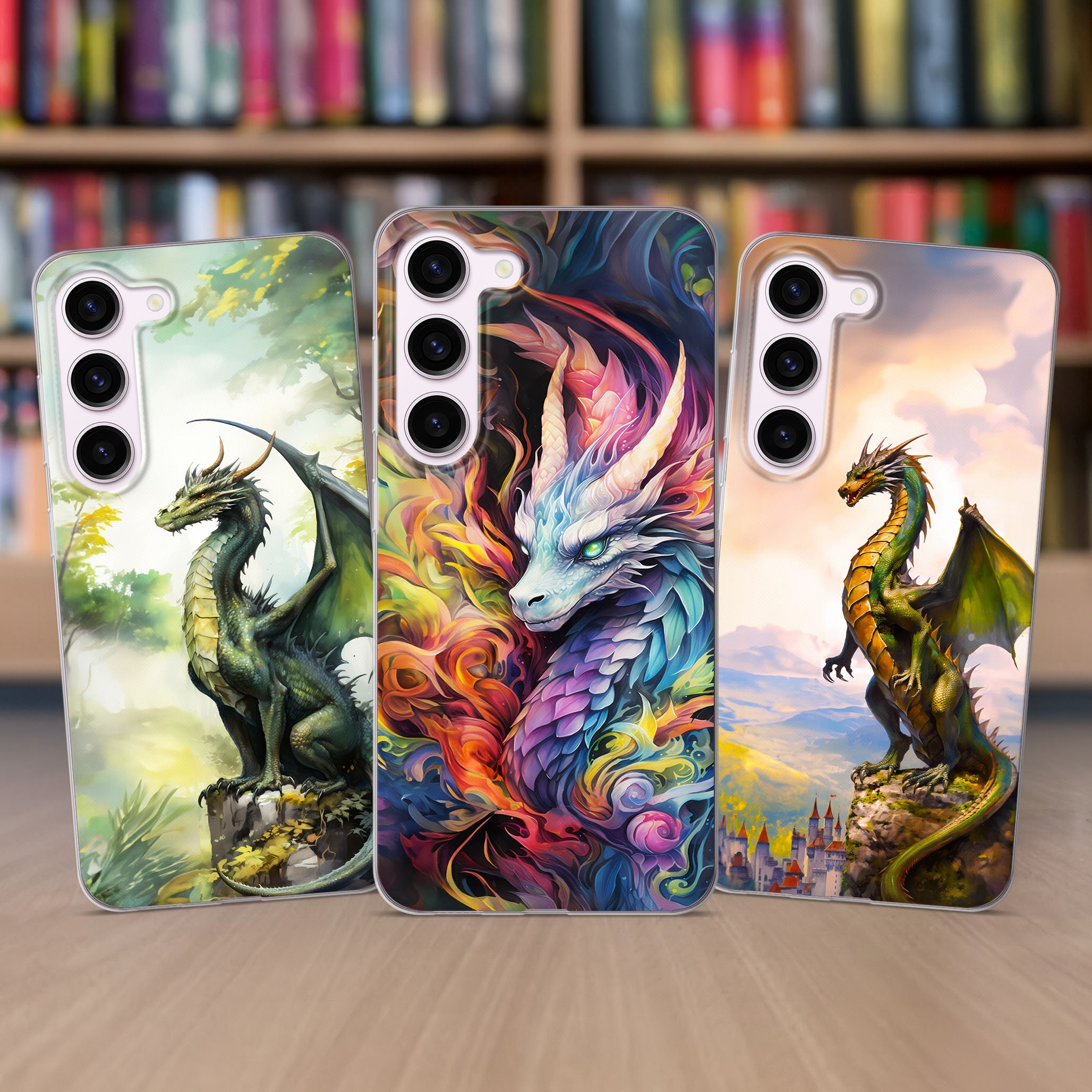 Wooden Dragon Phone Case Fish Cover Fits Samsung S25 S24 FE S23 Plus ...