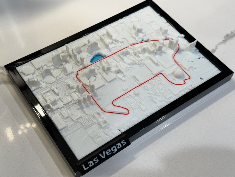 F1 2024 Race Track 3D Art Topographical Formula 1 Circuit Map Formula ...