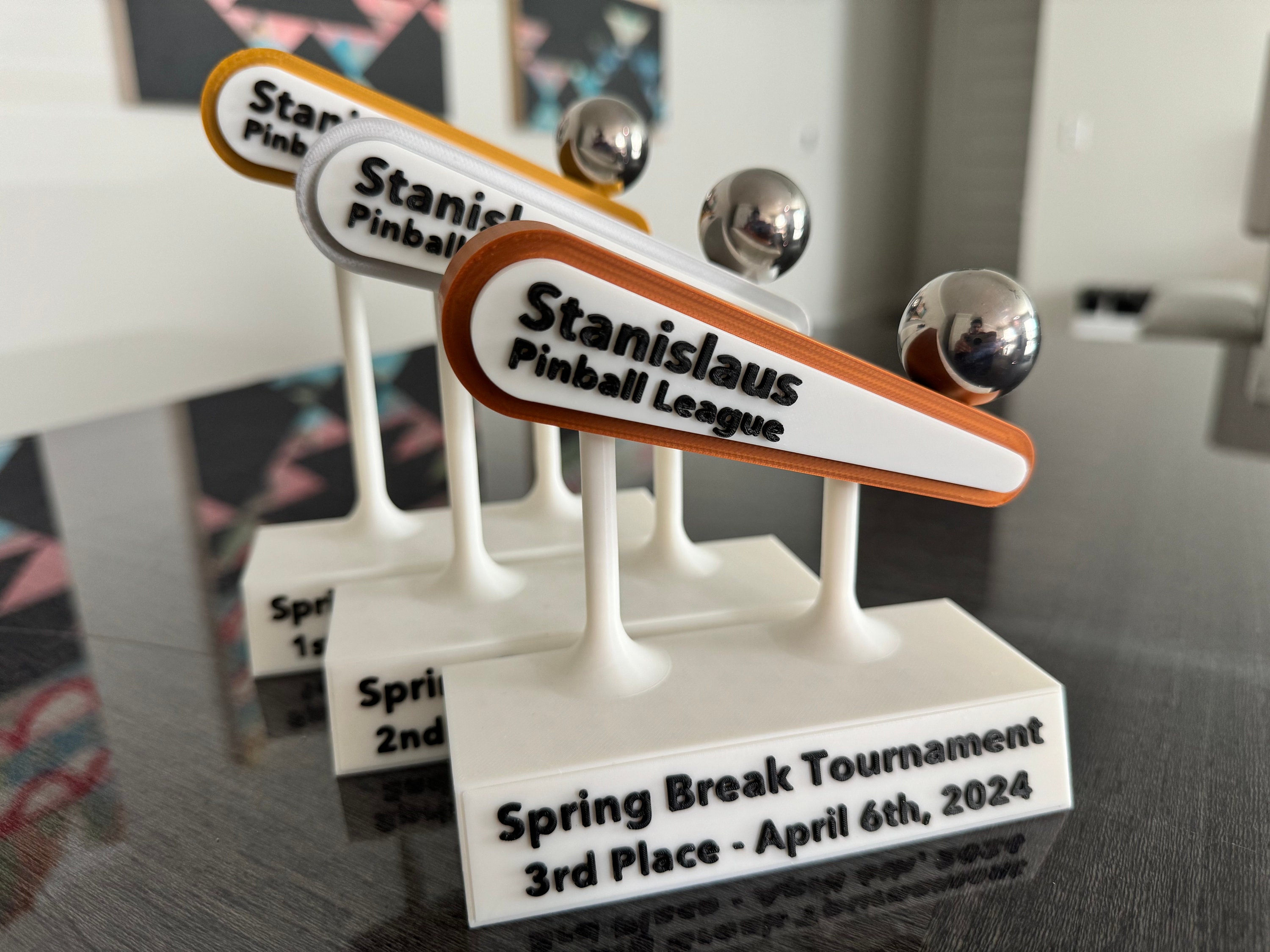 Custom Pinball Trophy – Personalized Pinball Flipper Award for ...