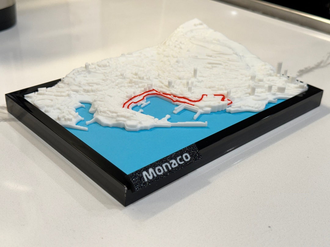 F1 2024 Race Track 3D Wall Art Topographical Formula 1 Circuit Map ...