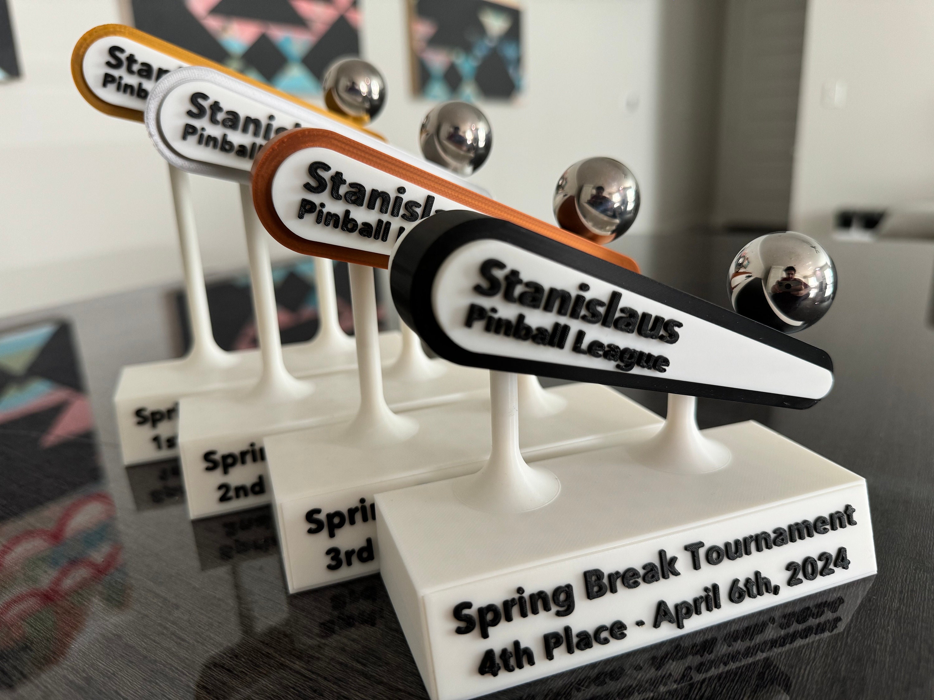 Custom Pinball Trophy – Personalized Pinball Flipper Award for ...