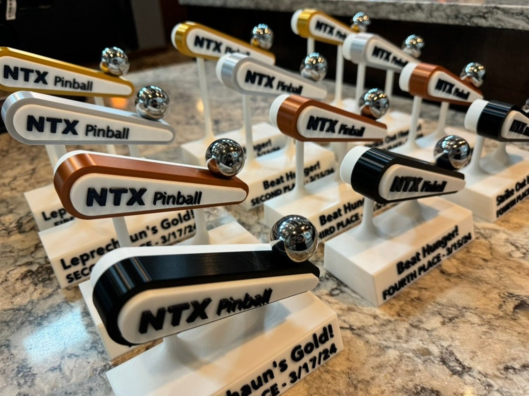 Custom Pinball Trophy – Personalized Pinball Flipper Award for ...