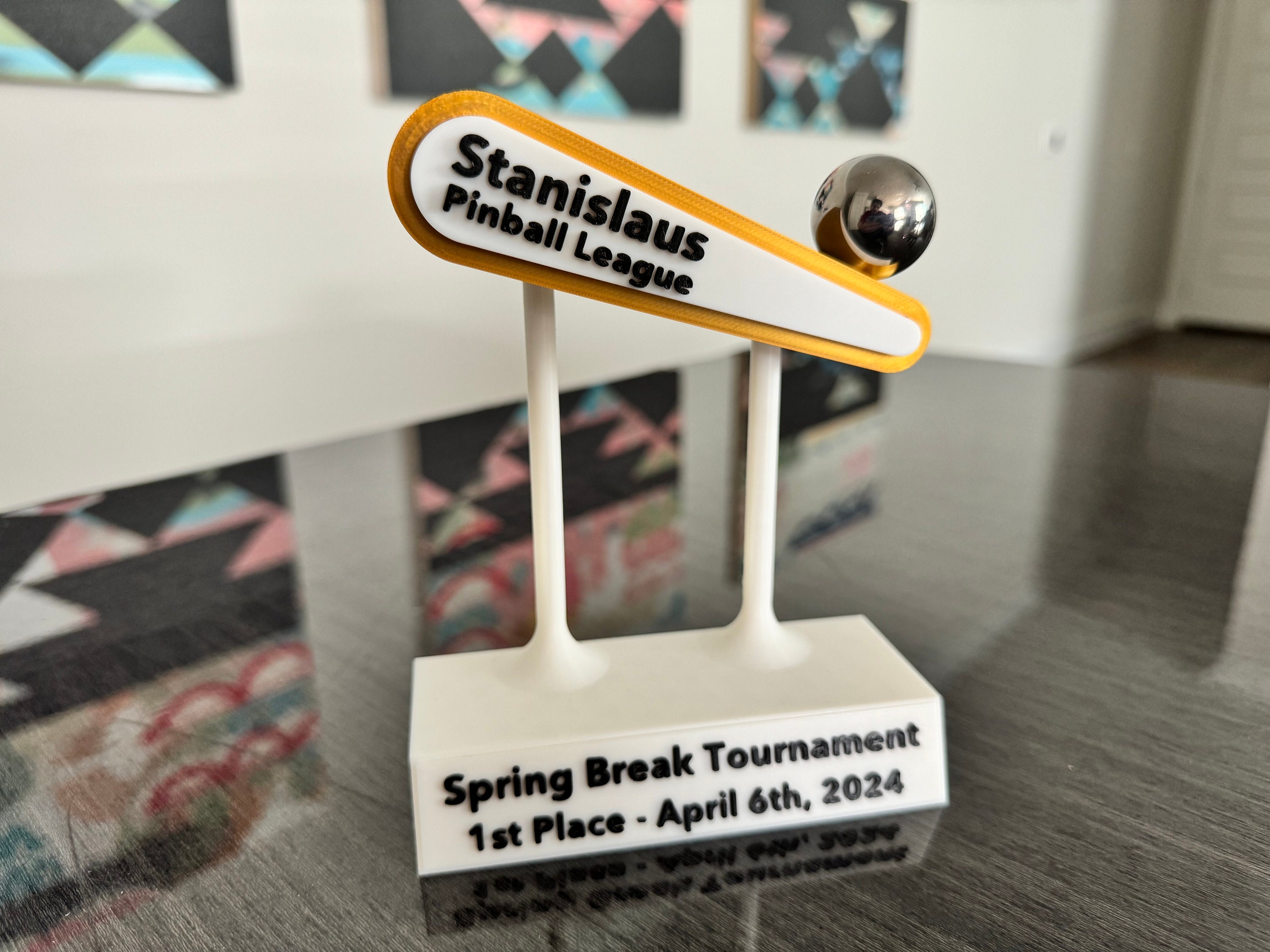 Custom Pinball Trophy – Personalized Pinball Flipper Award for ...