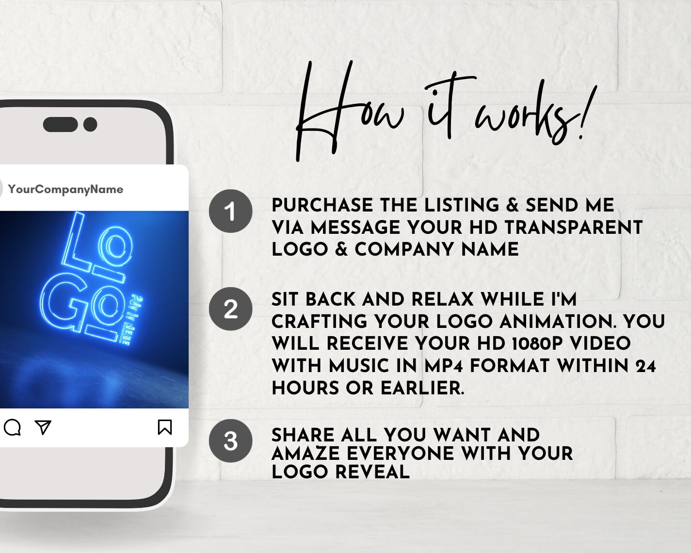 Neon Blue Logo Reveal Animated Logo Intro Fluorescent Logo Intro ...