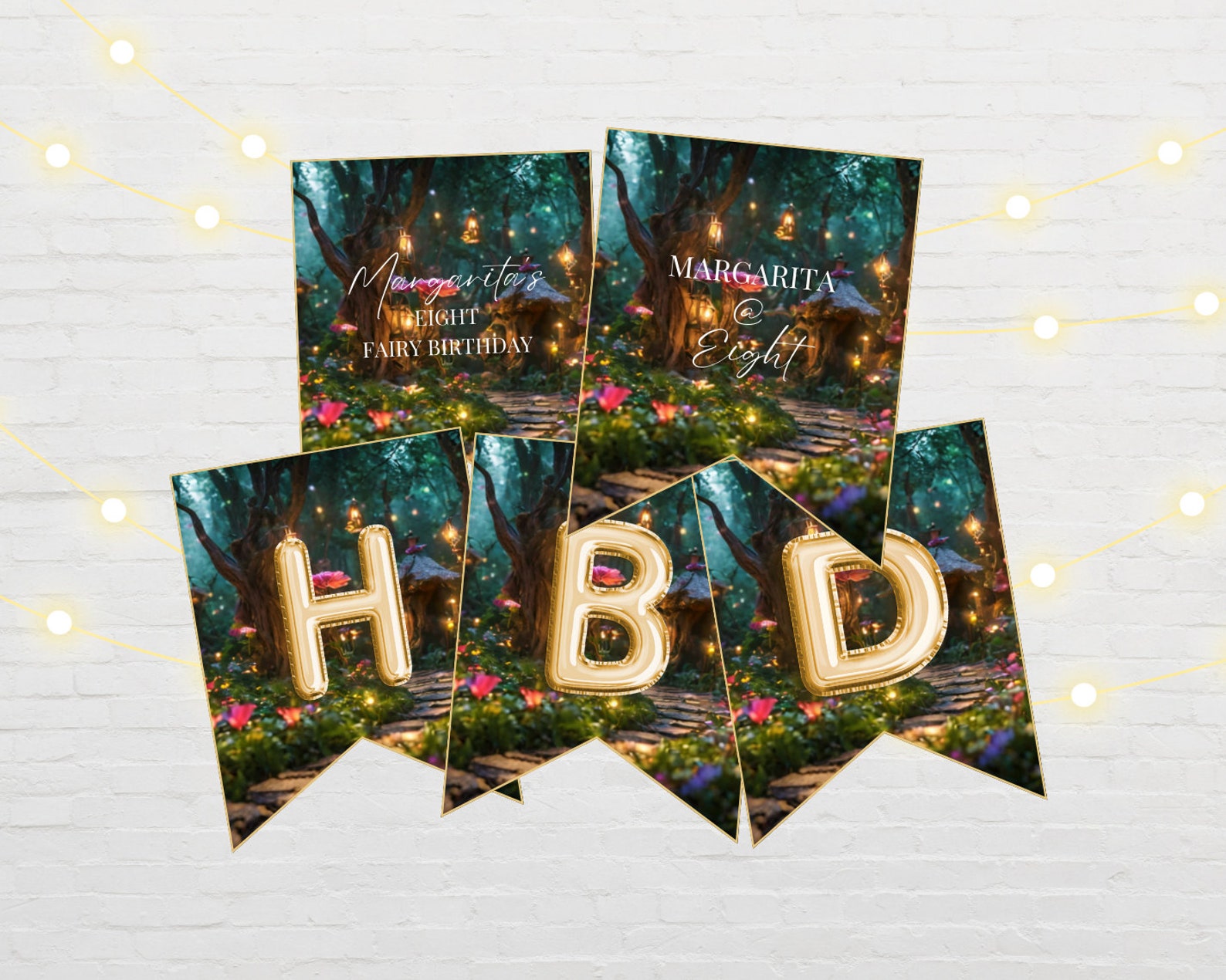 Custom Animated Magical Forest Birthday Bundle Fairy Party Decor ...