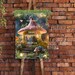 Mushroom House Welcome Sign Fairy Garden Birthday Welcome Easel Board ...
