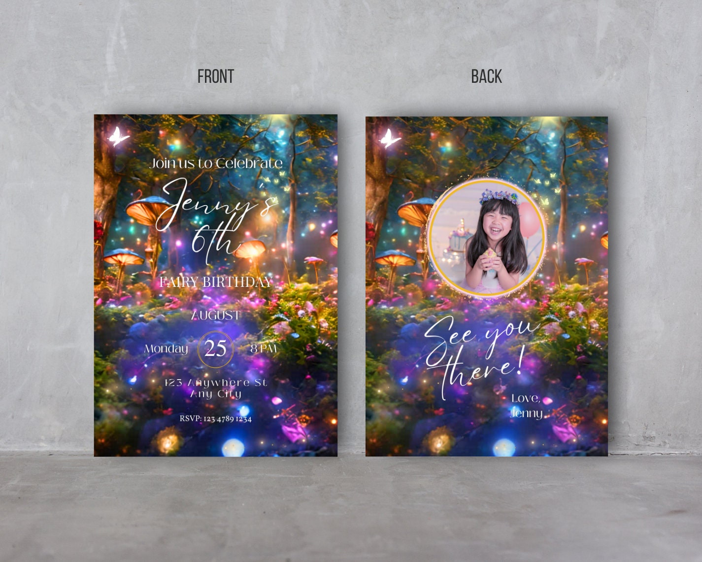 Custom Magical Forest Birthday Printable Invitation Enchanted Forest ...