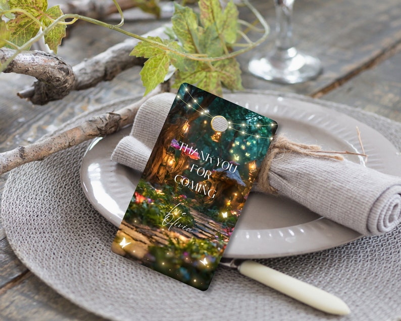 Enchanted Forest House Thank You Tag Template Custom Gift Tag Printable ...