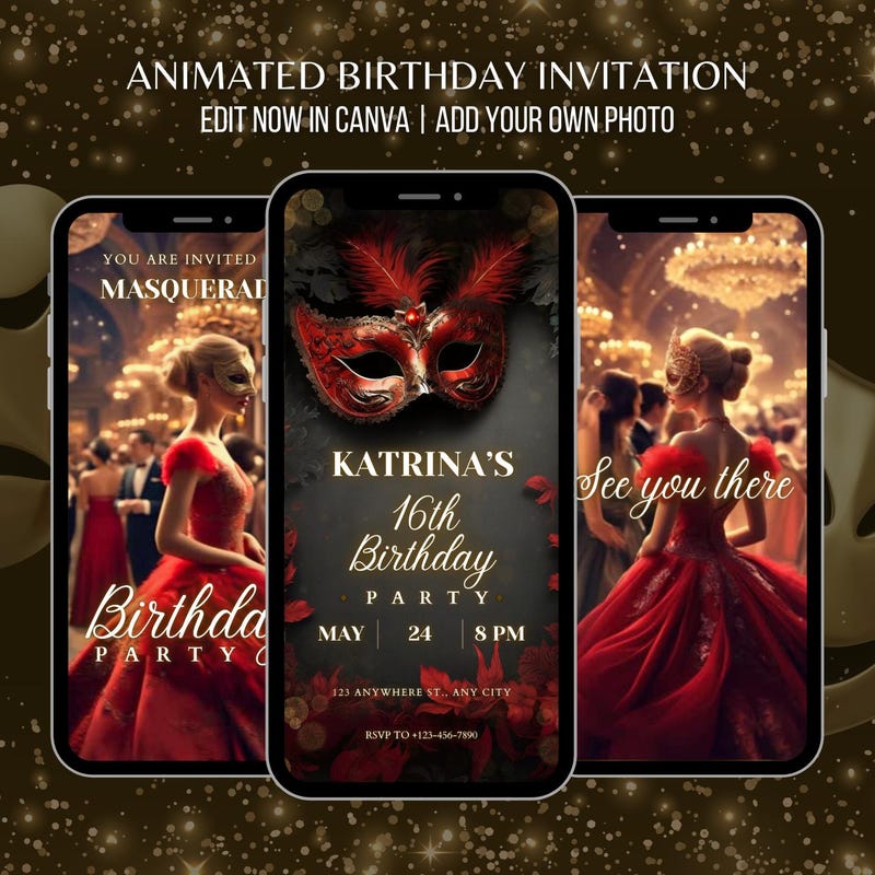 Masquerade Invites - Etsy