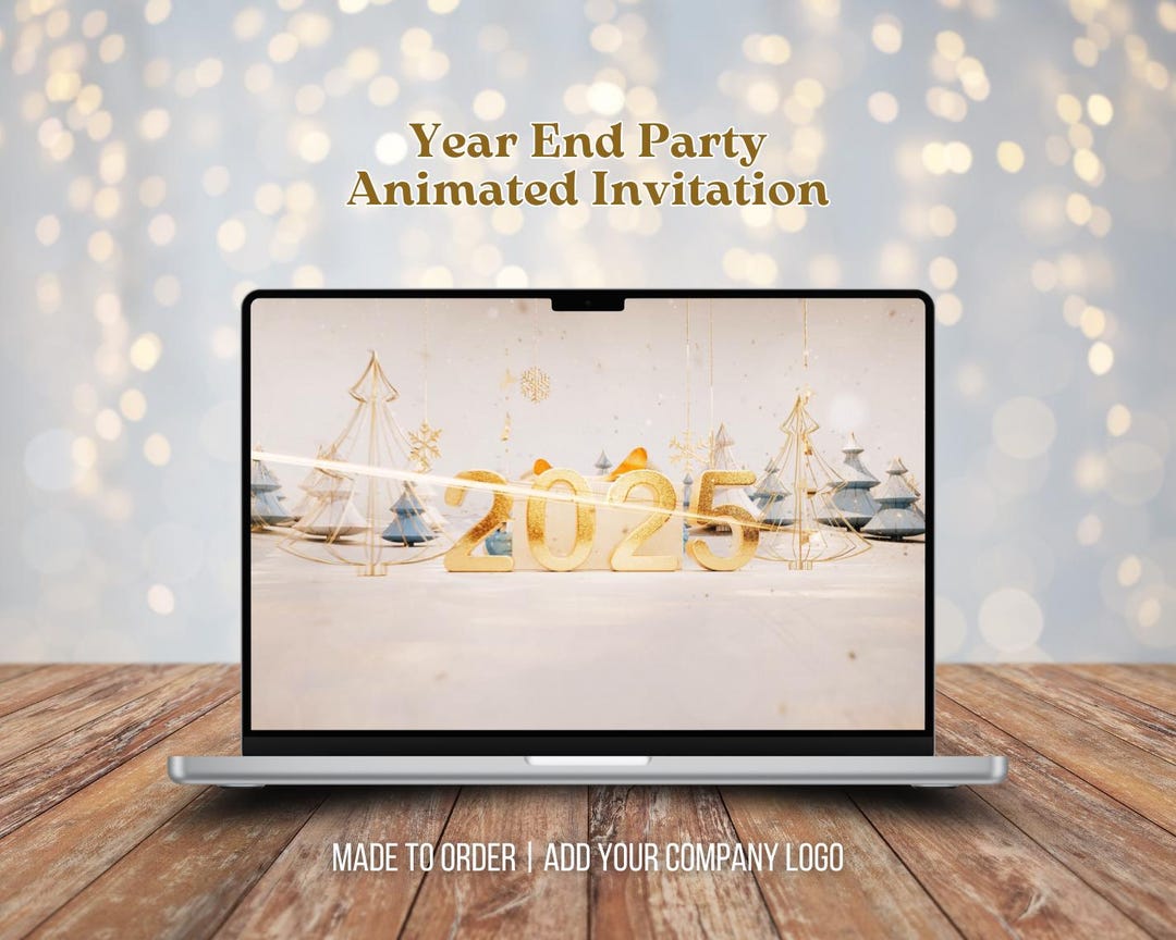 Animated Year End Party Invitation Video Greeting Card New Year Company ...
