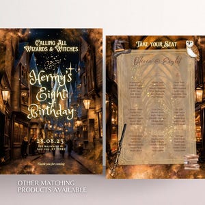 Wizard Birthday Welcome Sign: School of Magic Party Decor (printable ...