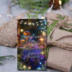 Editable Enchanted Forest Thank You Tag Template Custom Gift Tag ...