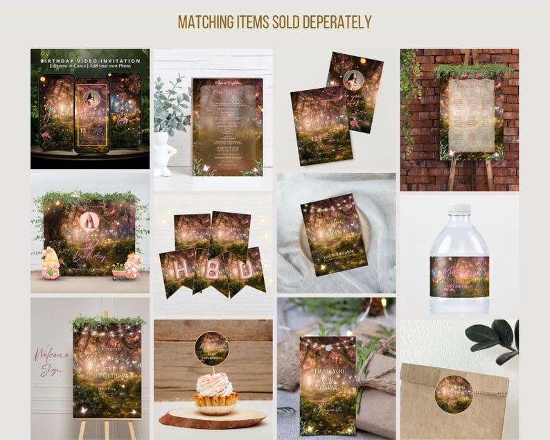 Enchanted Forest Thank You Tag Template Pink Fantasyland Custom Gift ...