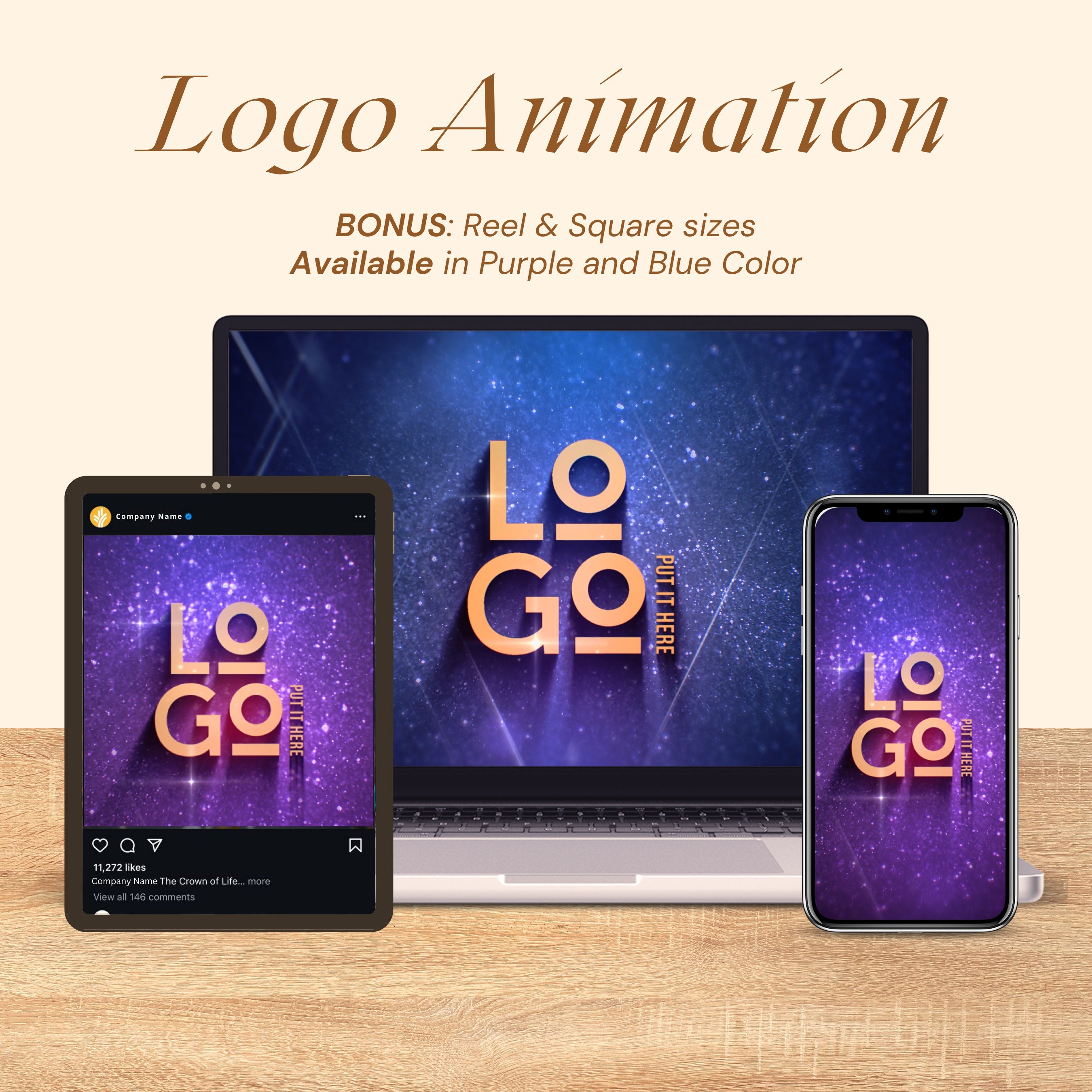 Sparkling Glitter Logo Reveal Company Logo Intro Logo Animation With ...