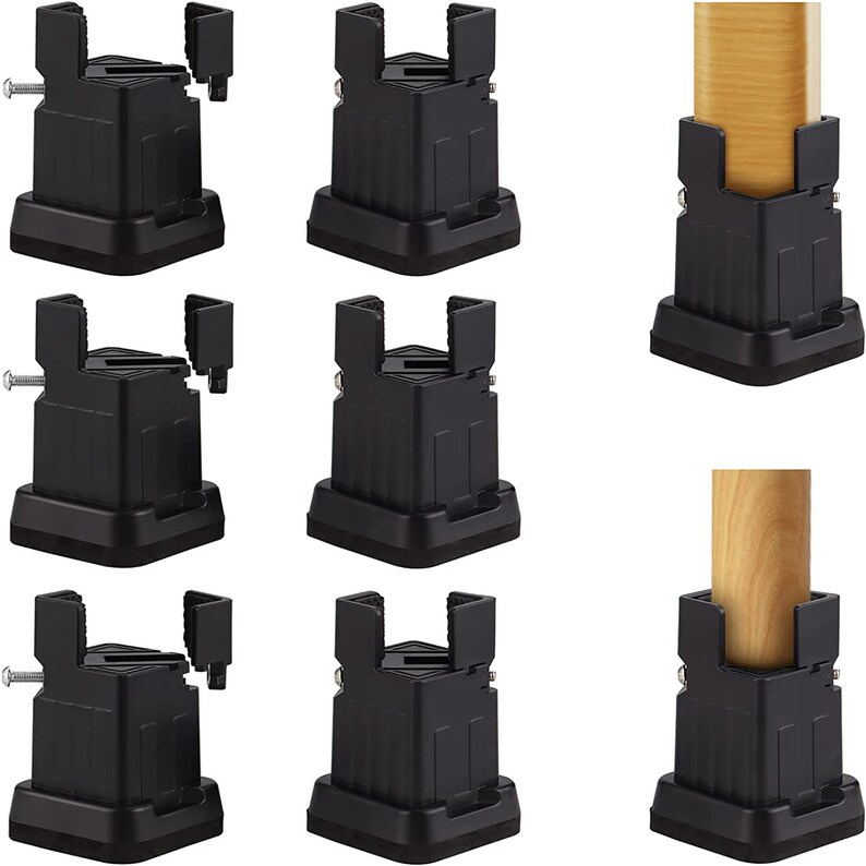 Adjustable Heavy Duty Furniture Risers Bed Chair Sofa Desk Couch Table ...