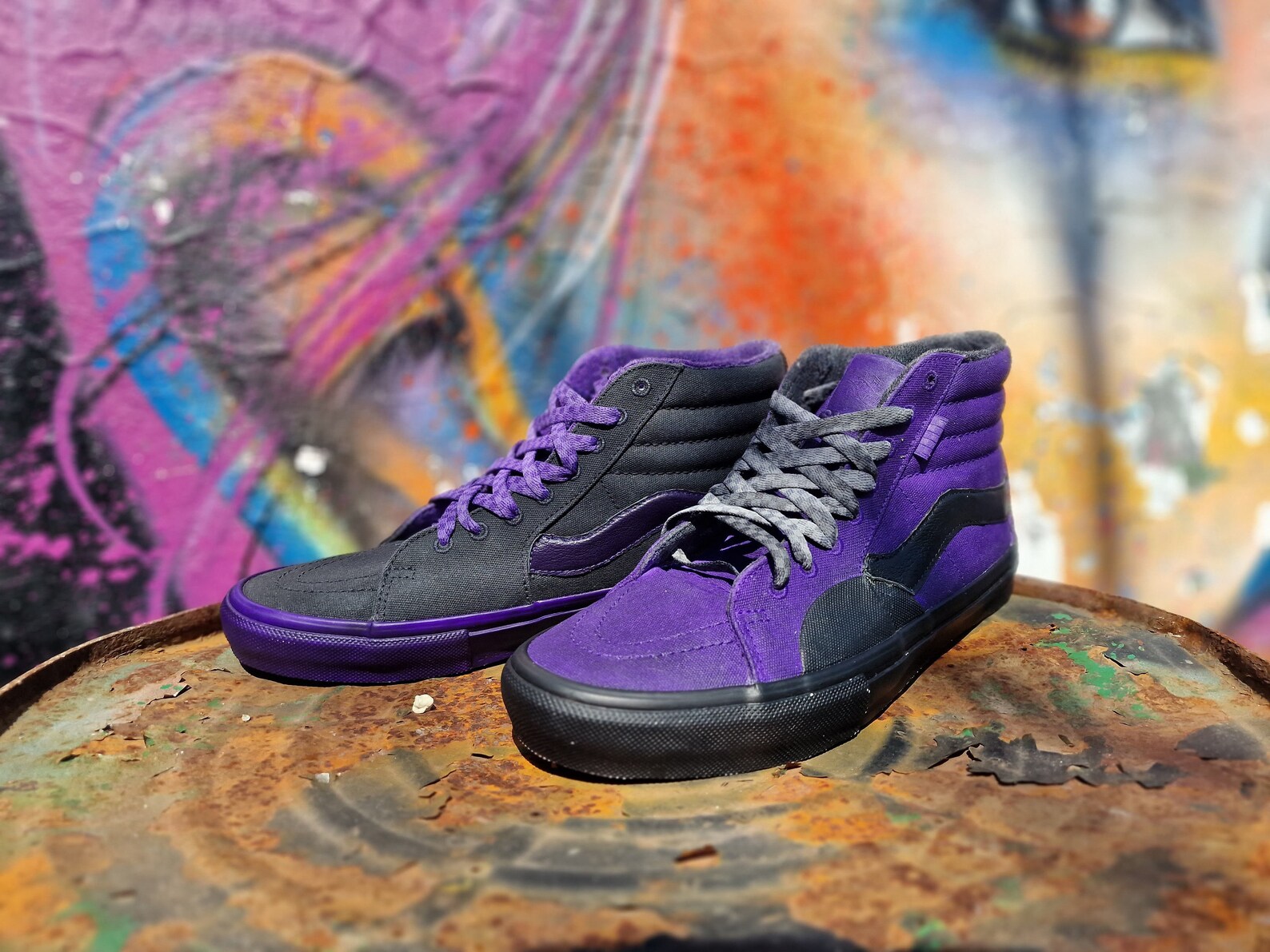 Vans Sneakers, Loven Skate, Pop Cush - Purple Night - Etsy