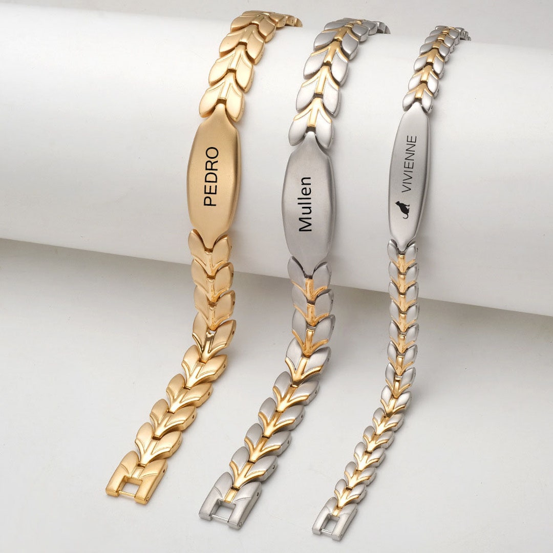 Custom Couple Bracelets, Matching Bracelets for Couples, Personalized ...