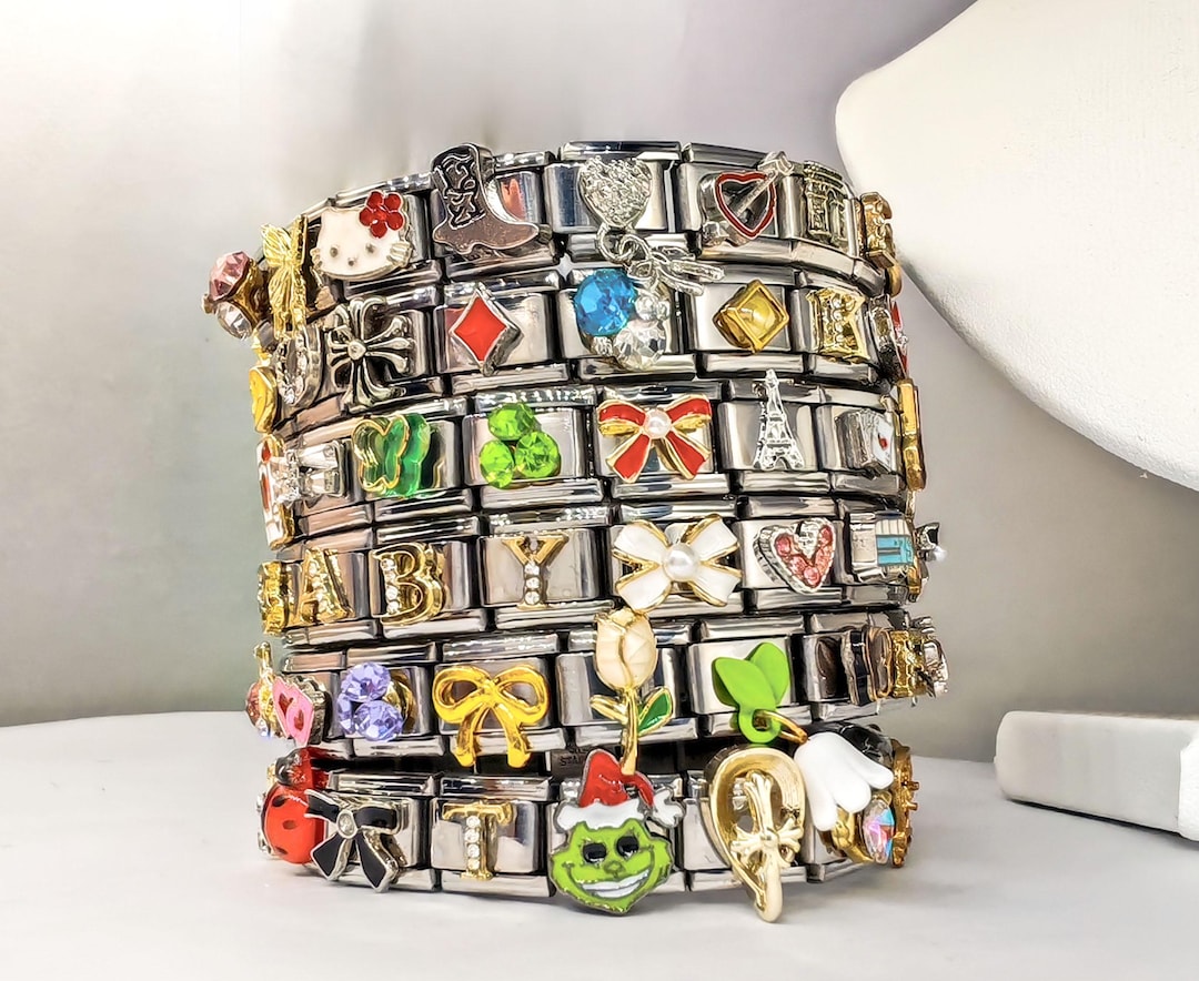 Silver Italian Bracelet, Custom Gold Italy Charms, Italian Charm ...