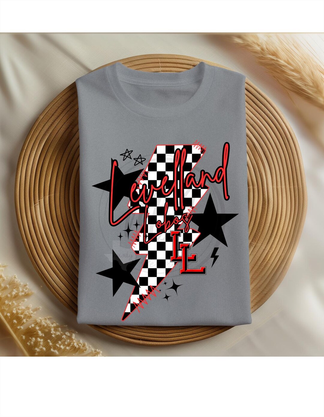 Levelland Lobos, Levelland PNG, Red and Black, Checkerd Lightning Bolt ...