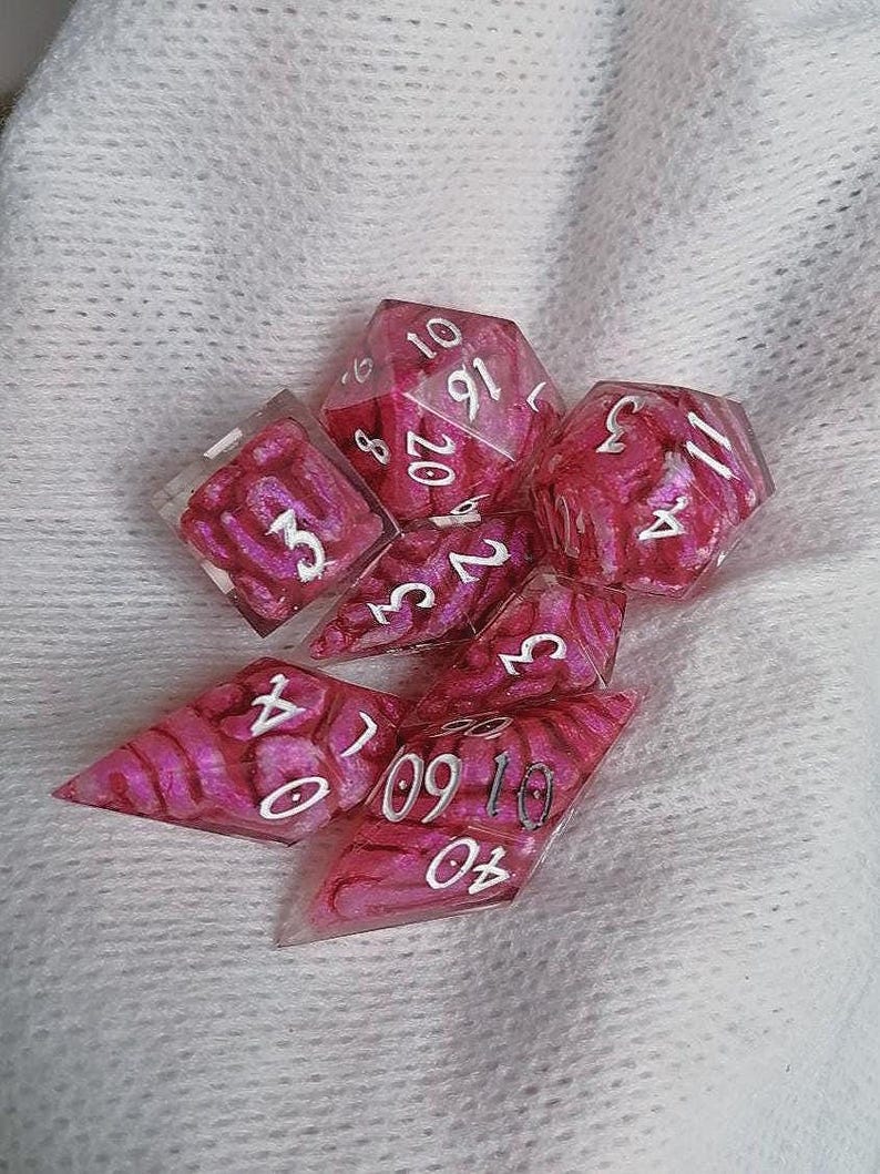 Red Blood Guts Brain Intestine Gore Dice Set (7 Pieces) - Etsy