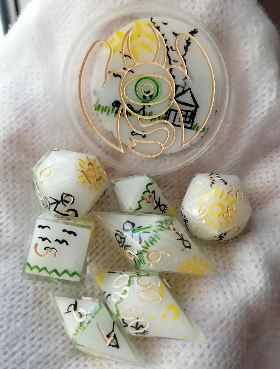 Childhood Nostalgia Stick Figure Doodle Dice Set ( 8 Pieces) - Etsy