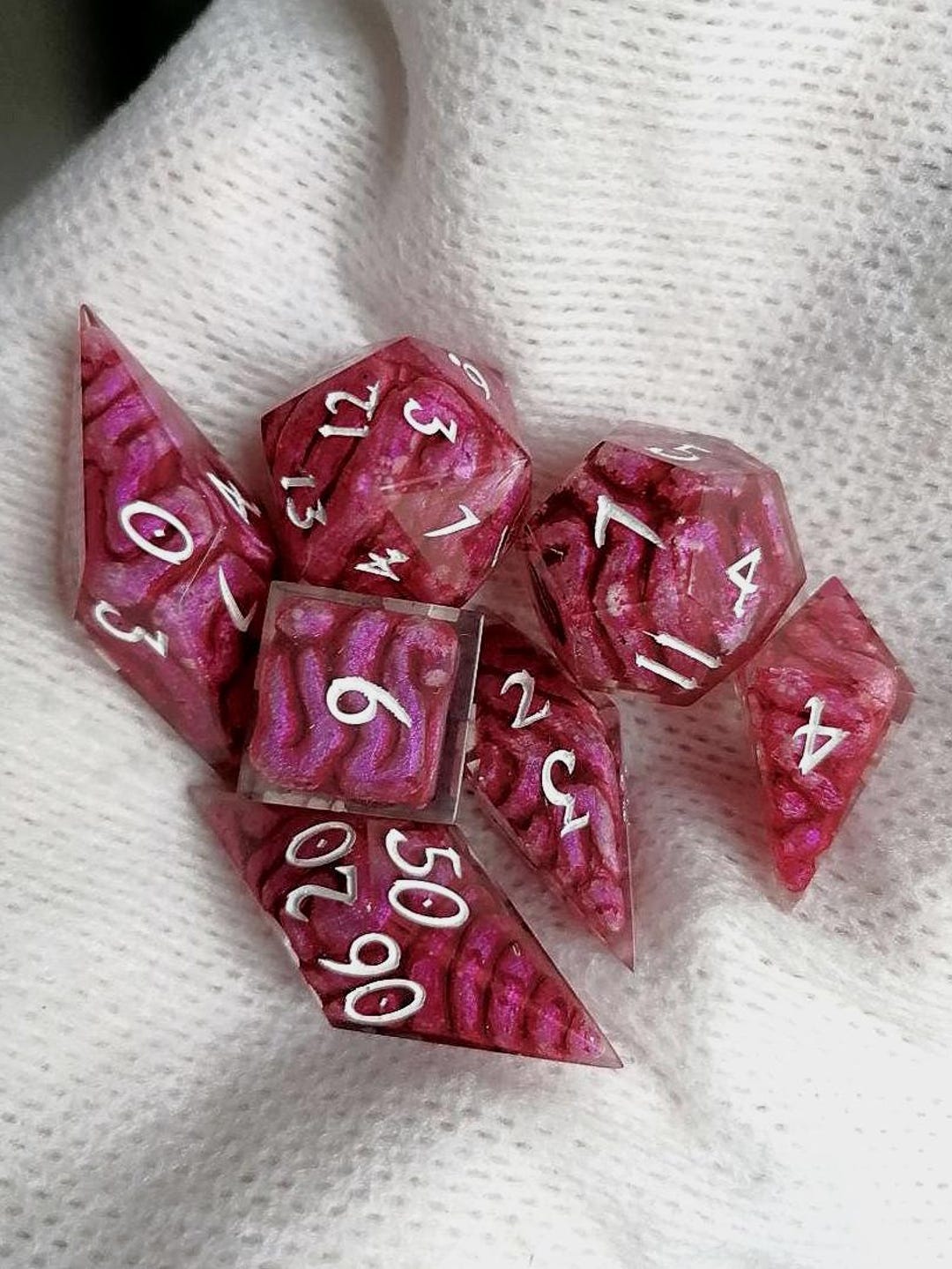 Red Blood Guts Brain Intestine Gore Dice Set (7 Pieces) - Etsy