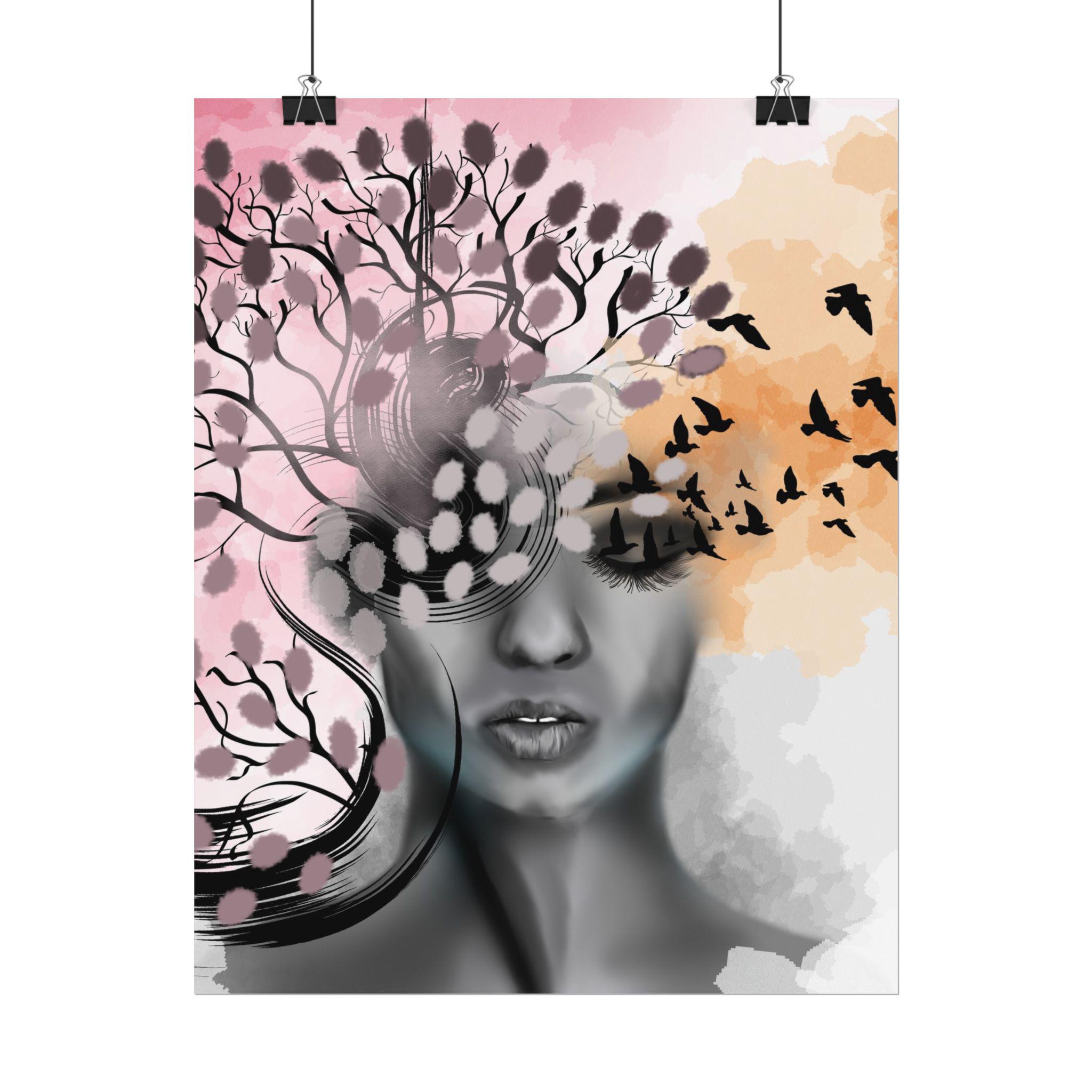 Artistic Tree of Life Rolled Poster, Inspirational Home Decor, Nature ...