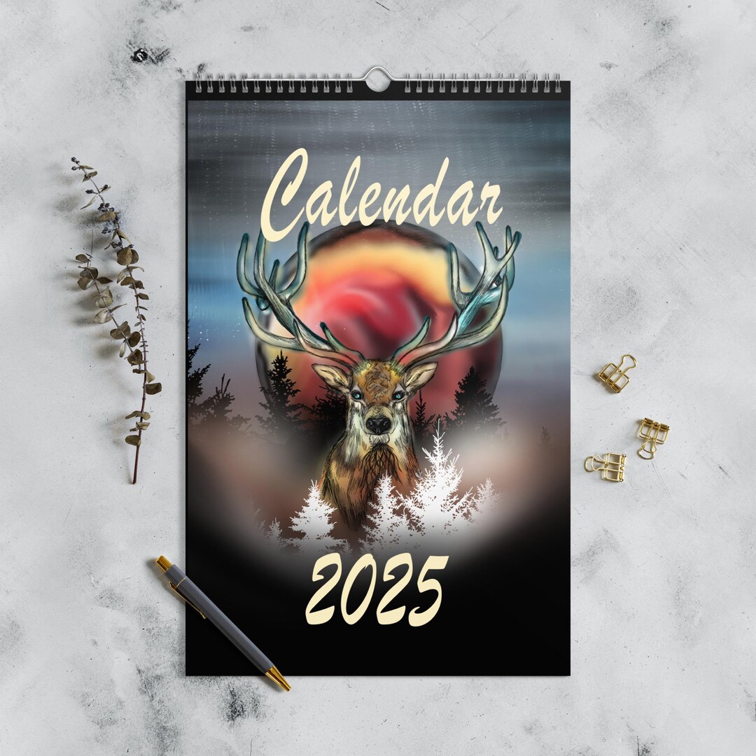 Wall Calendar 2025 WILD ANIMALS - Etsy