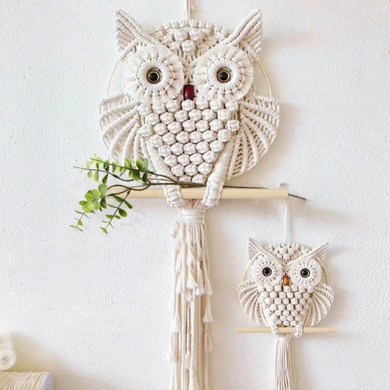 Owl Macrame Wall Hanging - Etsy