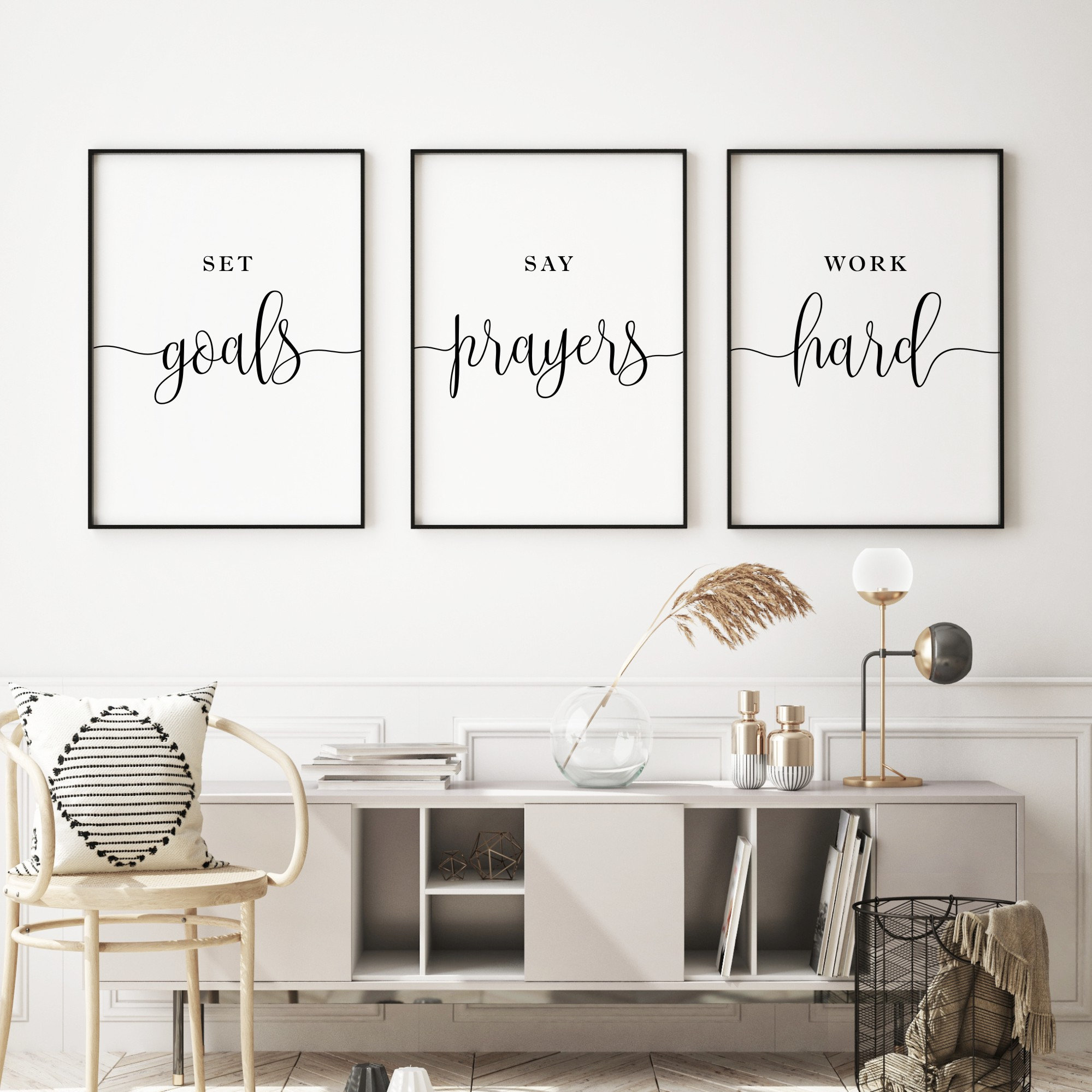 Office Quote Printable, Office Wall Art, Work Hard Sign, Office Decor ...