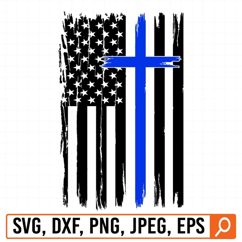 Thin Blue Line Svg - Etsy