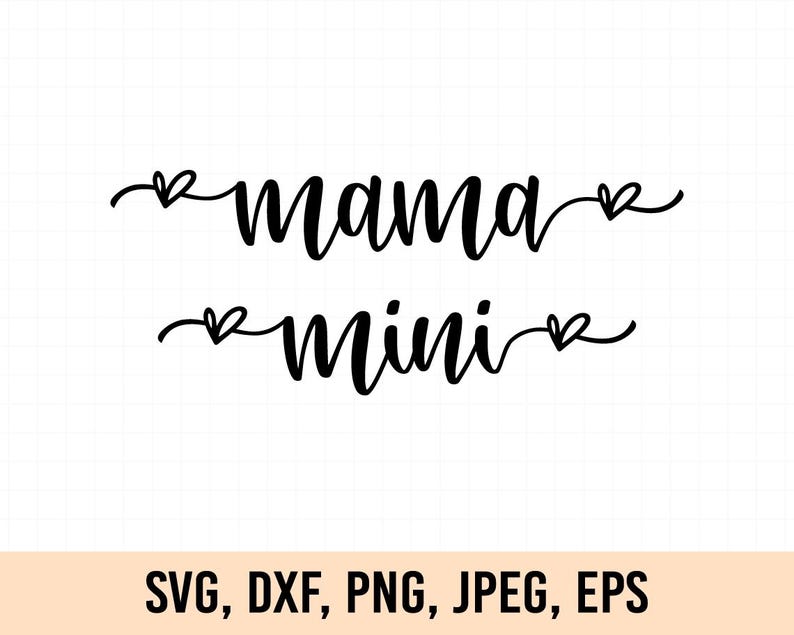 Mama and Mini Svg, Mama and Mini Png, Mommy and Me Shirt Svg, Mama Mini ...