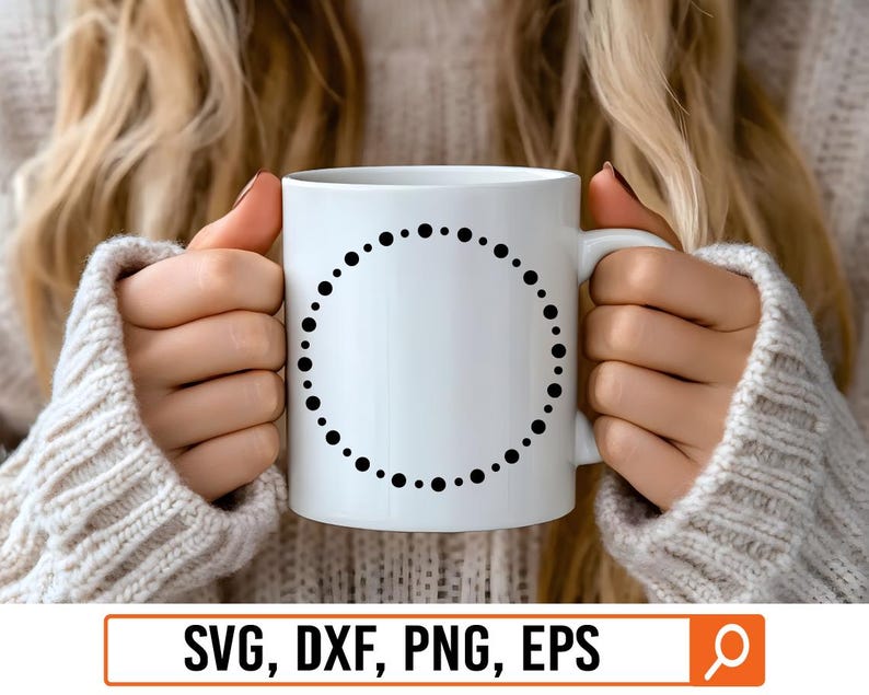 Dotted Circle Svg, Dotted Circle Frame Svg, Monogram Frame Svg, Dotted Frame Svg, Round Border ...