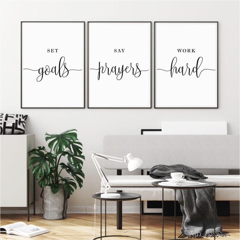 Office Quote Printable, Office Wall Art, Work Hard Sign, Office Decor ...