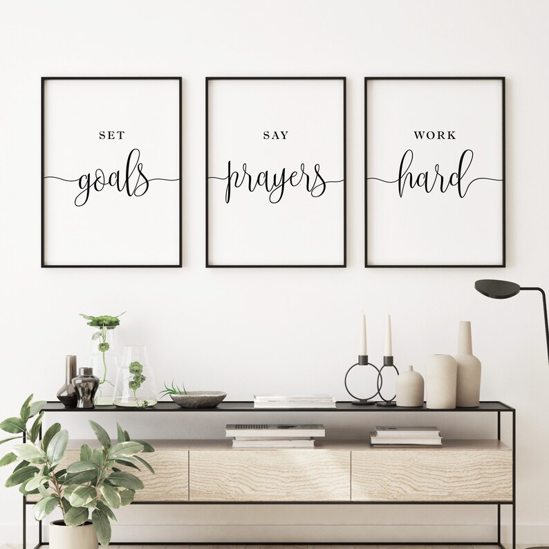 Office Quote Printable, Office Wall Art, Work Hard Sign, Office Decor ...