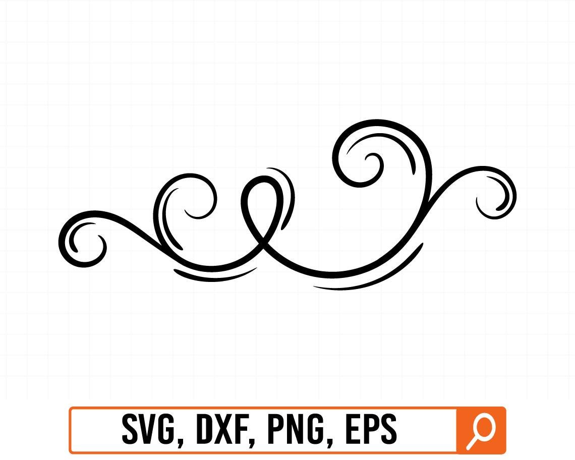 Swirl Svg, Swirl Dxf, Flourish Svg, Stroke Svg, Ornaments Svg ...