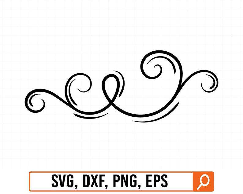 Swirl Svg, Swirl Dxf, Flourish Svg, Stroke Svg, Ornaments Svg ...
