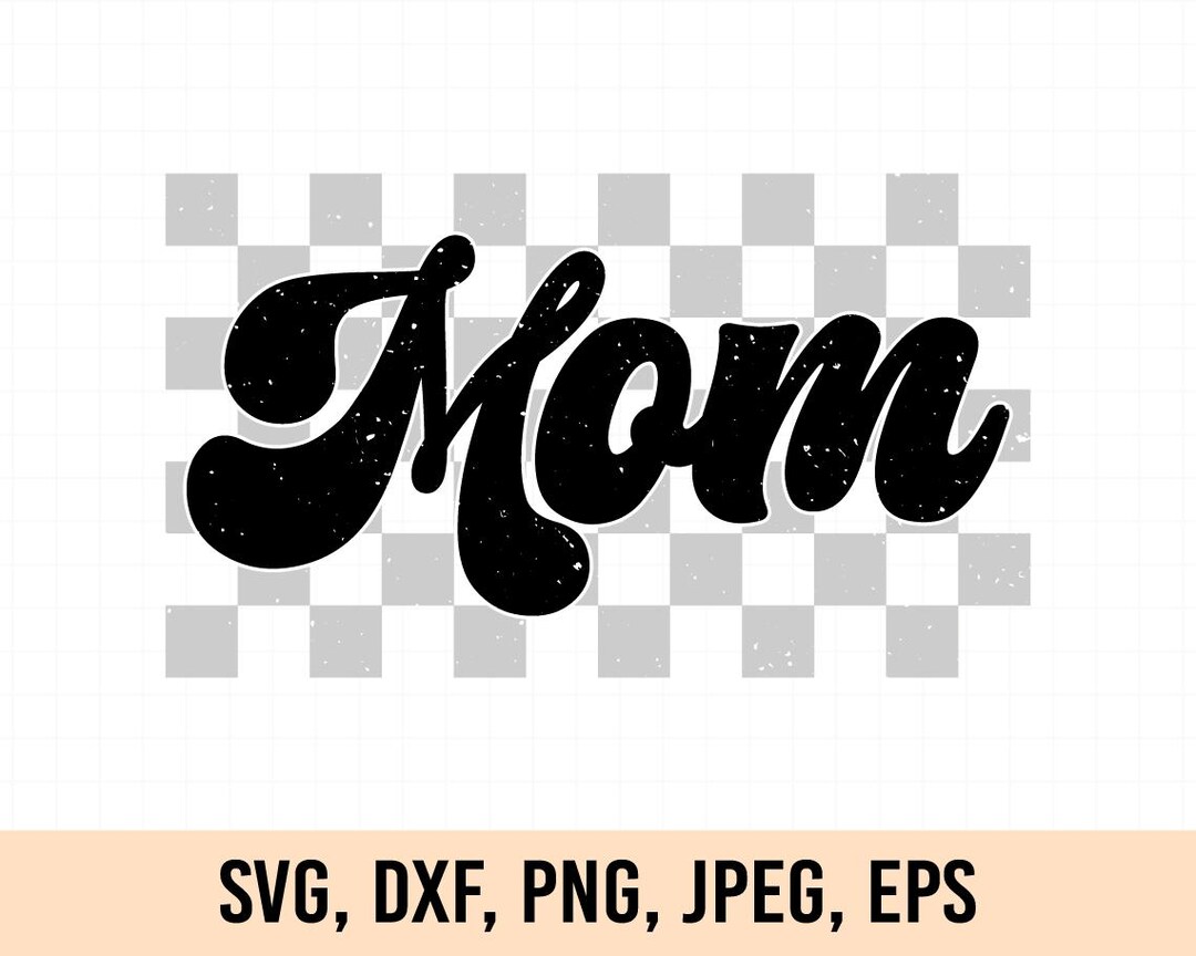 Checked Mom Svg, Retro Mom Svg Png, Rock Mama Svg, Mama Png, Checkered ...