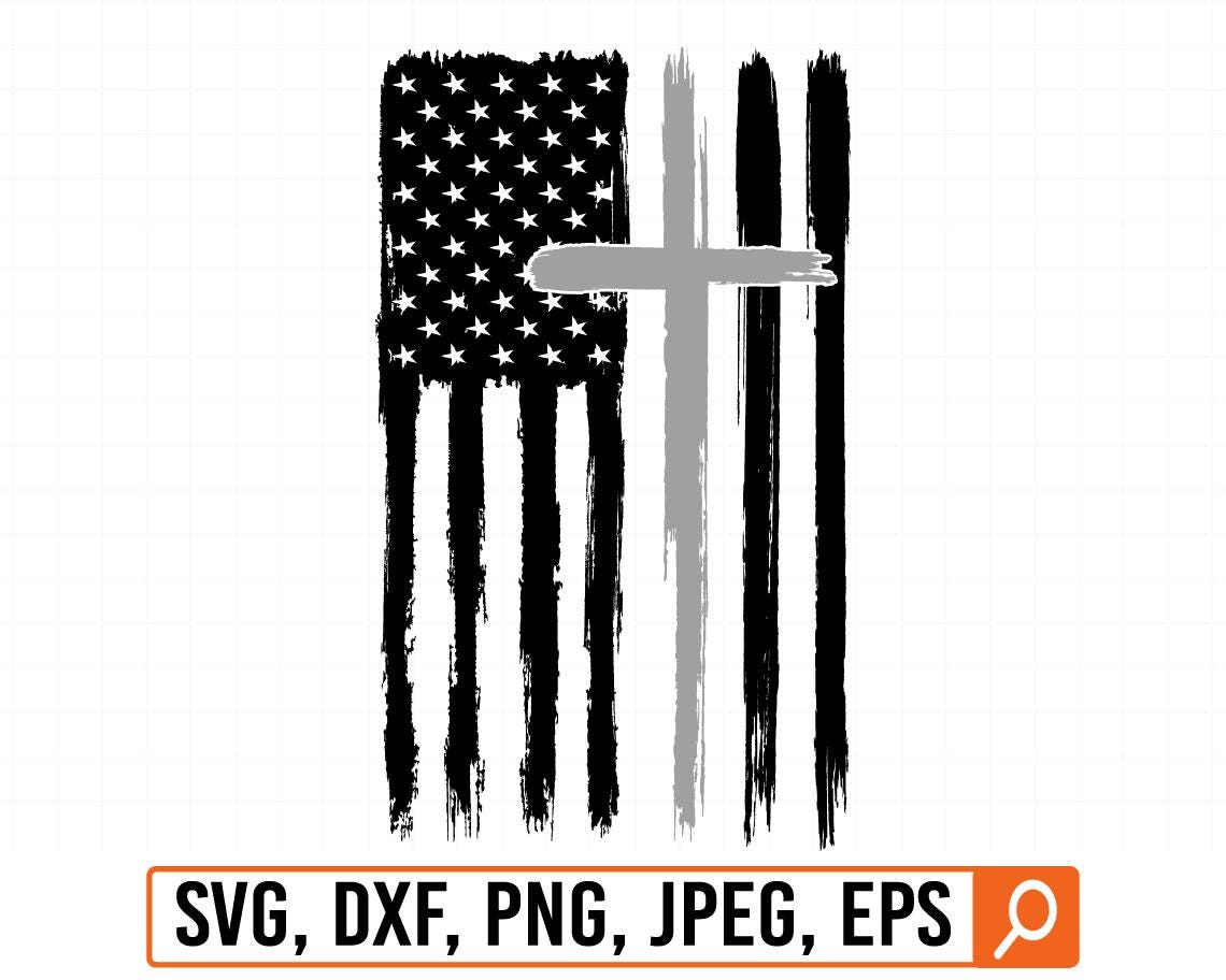 Cross Correctional Officers Svg, Thin Silver Line Svg, Cross Christian ...