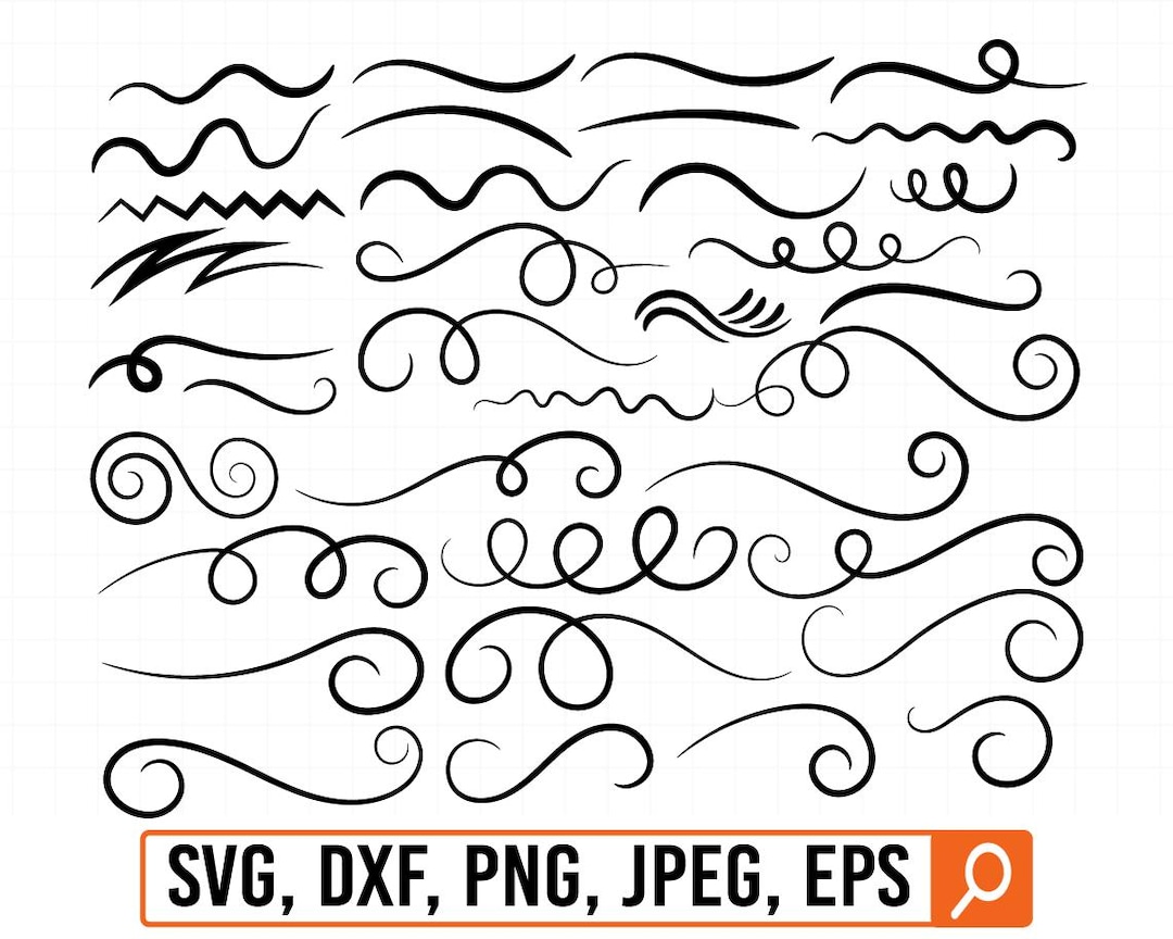 Squiggle Svg, Swish Bundle Svg, Swoosh Bundle Svg, Word Underlines ...