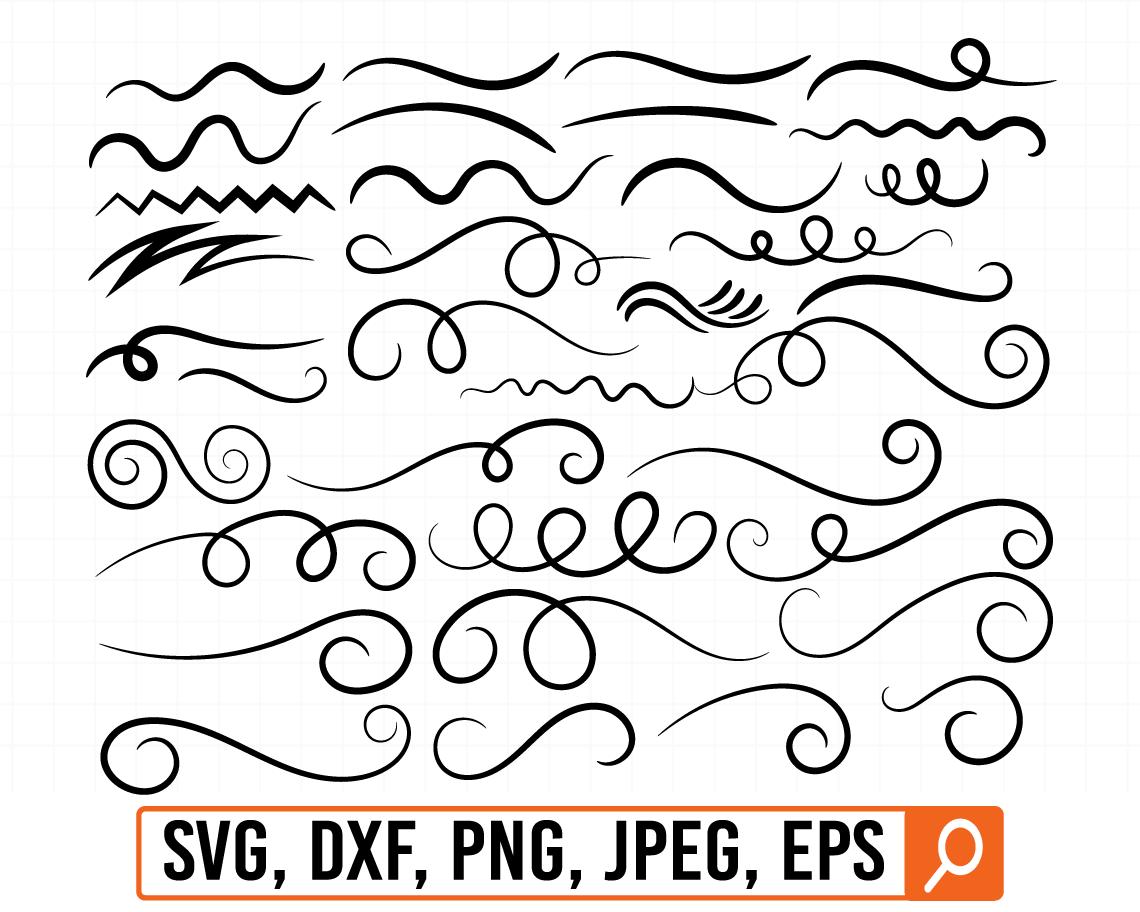Squiggle Svg, Swish Bundle Svg, Swoosh Bundle Svg, Word Underlines ...