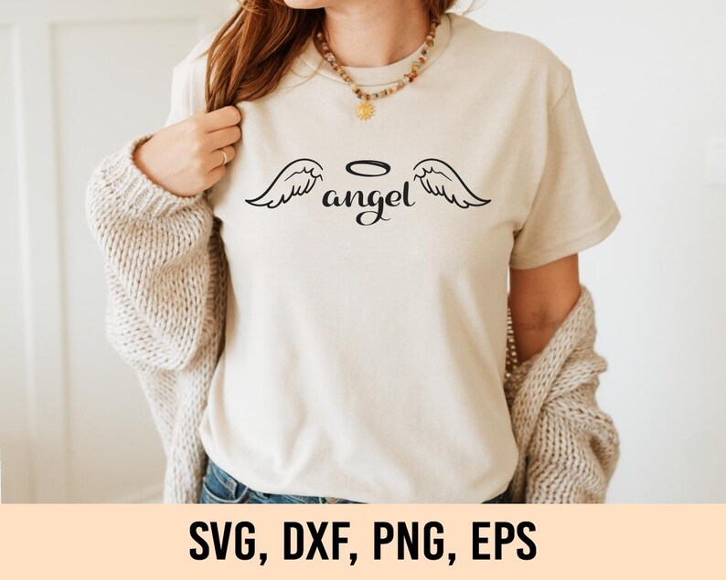 Angel Wings Svg, Halo Svg, Angel Word Art, Memorial Svg, Spiritual Svg ...