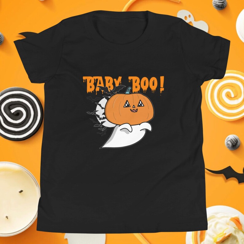 Halloween Series Youth Short Sleeve T-shirt: Baby Boo - Etsy
