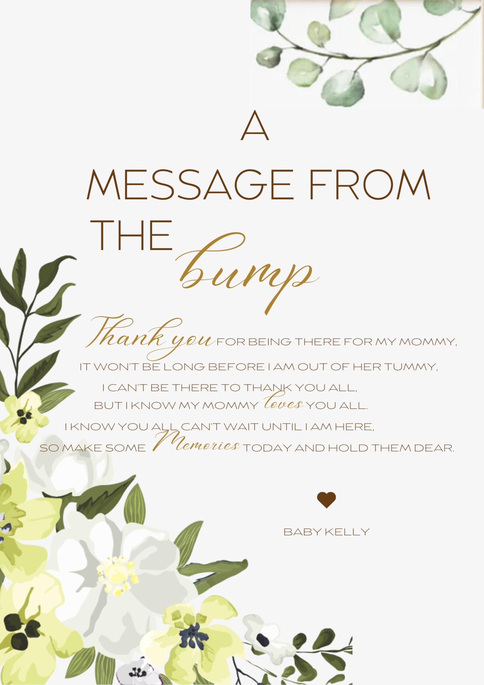 A Message From the Bump Sign - Etsy