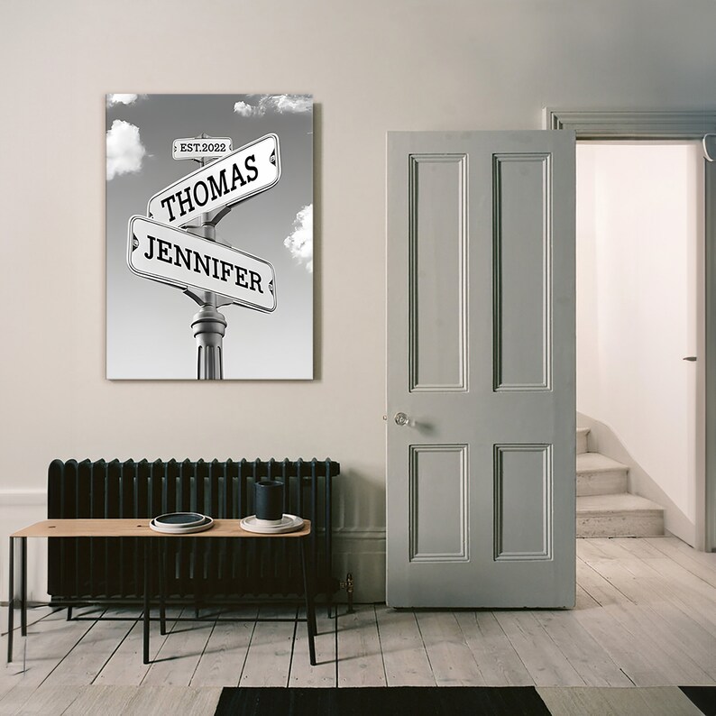 Custom Canvas Street Sign, Personalized Canvas Wall Art, Canvas Prints ...