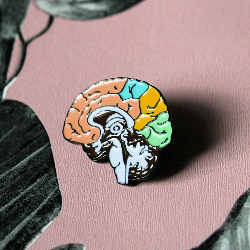 Brain Pin - Etsy