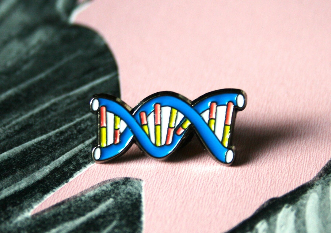 DNA Strand, Blue Helix. Genetics, Biologist, Nerdy Pin, Badge. Science Geek, Women in Science ...